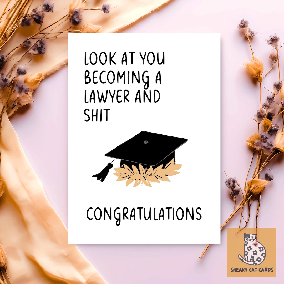 Lawyer Graduation Card, Graduation Card for Law School Graduate, Look ...