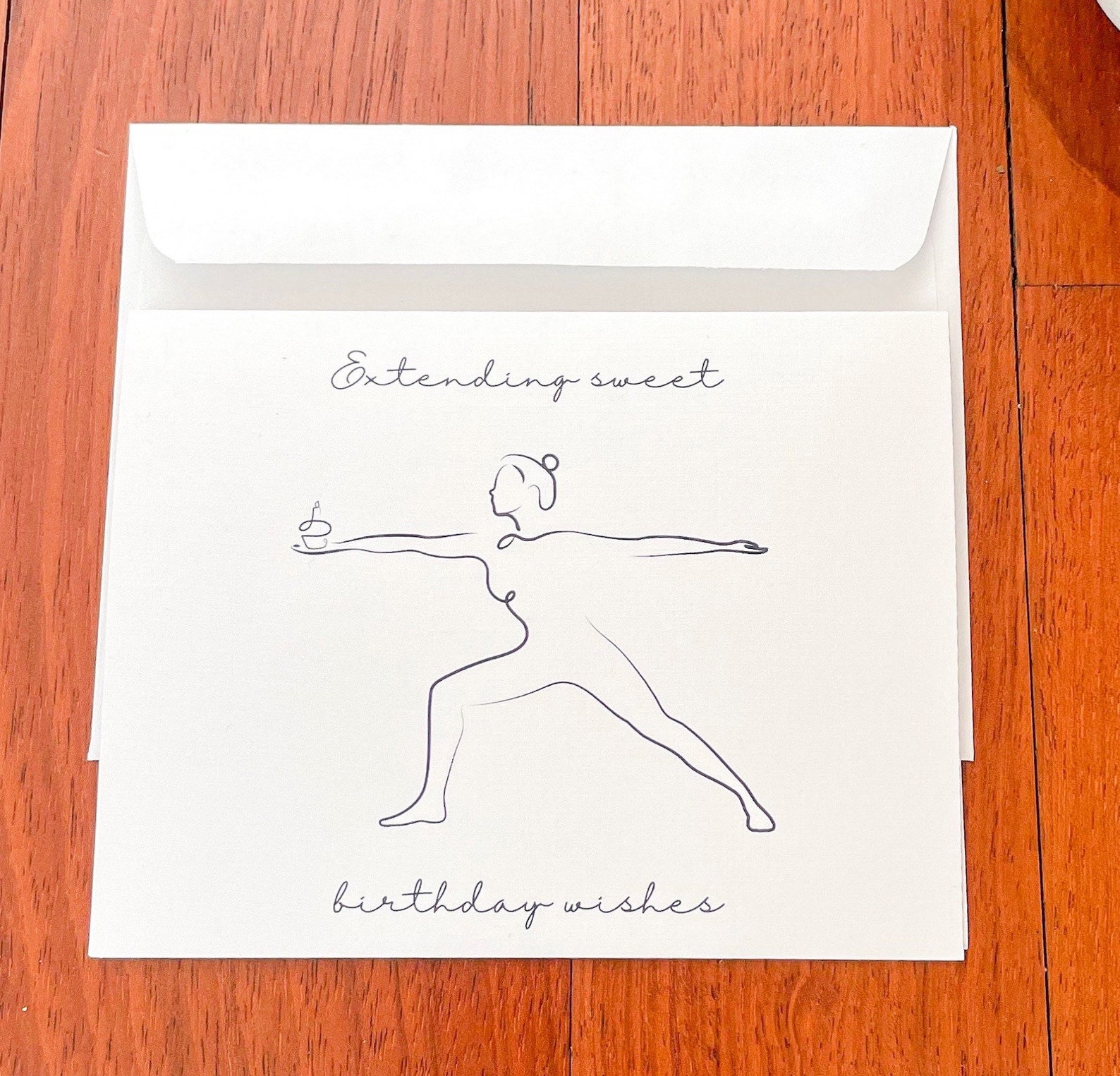 Yoga Birthday Card, Yoga Pose Card, Yoga Gift for Teacher, Yoga Gift ...