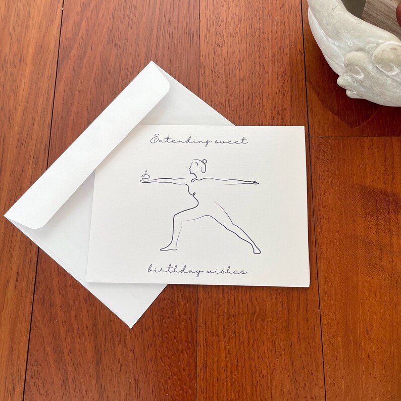 Yoga Birthday Card, Yoga Pose Card, Yoga Gift for Teacher, Yoga Gift ...