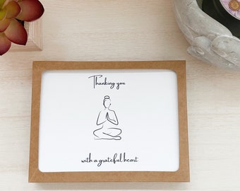 Yoga Thank You Cards - Etsy