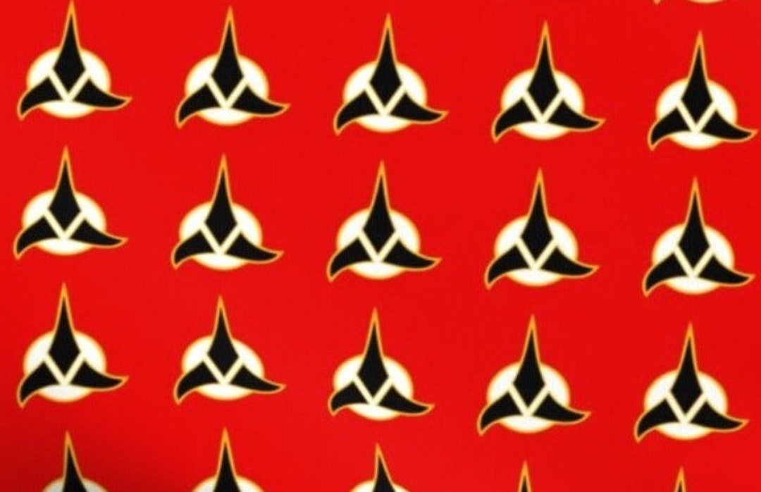 Star Trek Klingon Insignia Icon Symbol Cotton Fabric Red - Etsy