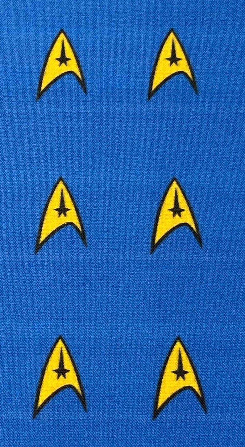 Star Trek Retro Delta Insignia Design | Blue Gold Digital Cotton - Etsy