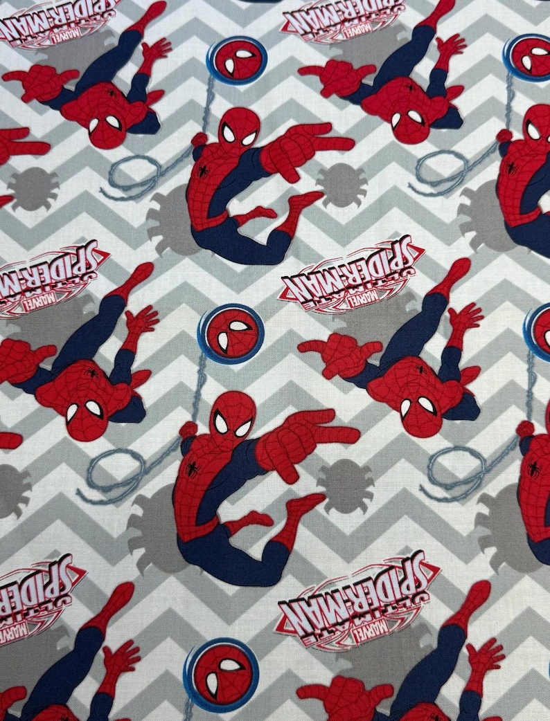 Spiderman Fabric 5 FQ Bundle | Marvel Cotton Fat Quarters | Red Blue White Comic Prints | Rare ...