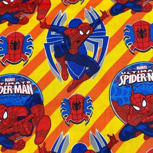 Spiderman Ultimate Spiderman Marvel Licensed Cotton Fabric Style ...