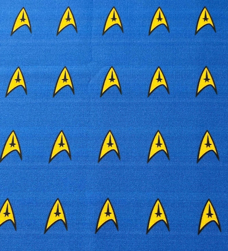 Star Trek Retro Delta Insignia Design | Blue Gold Digital Cotton - Etsy