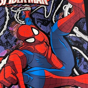 Spiderman Quilt Panel Ultimate Spiderman Cotton Fabric 36 X 44 Rare ...