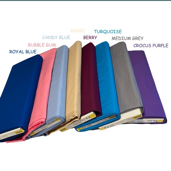 Kona Cotton Fabric - Etsy