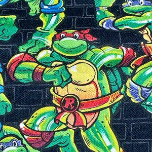 Teenage Mutant Ninja Turtle Cotton Fabric TMNT Turtles Toss Style 2016 ...