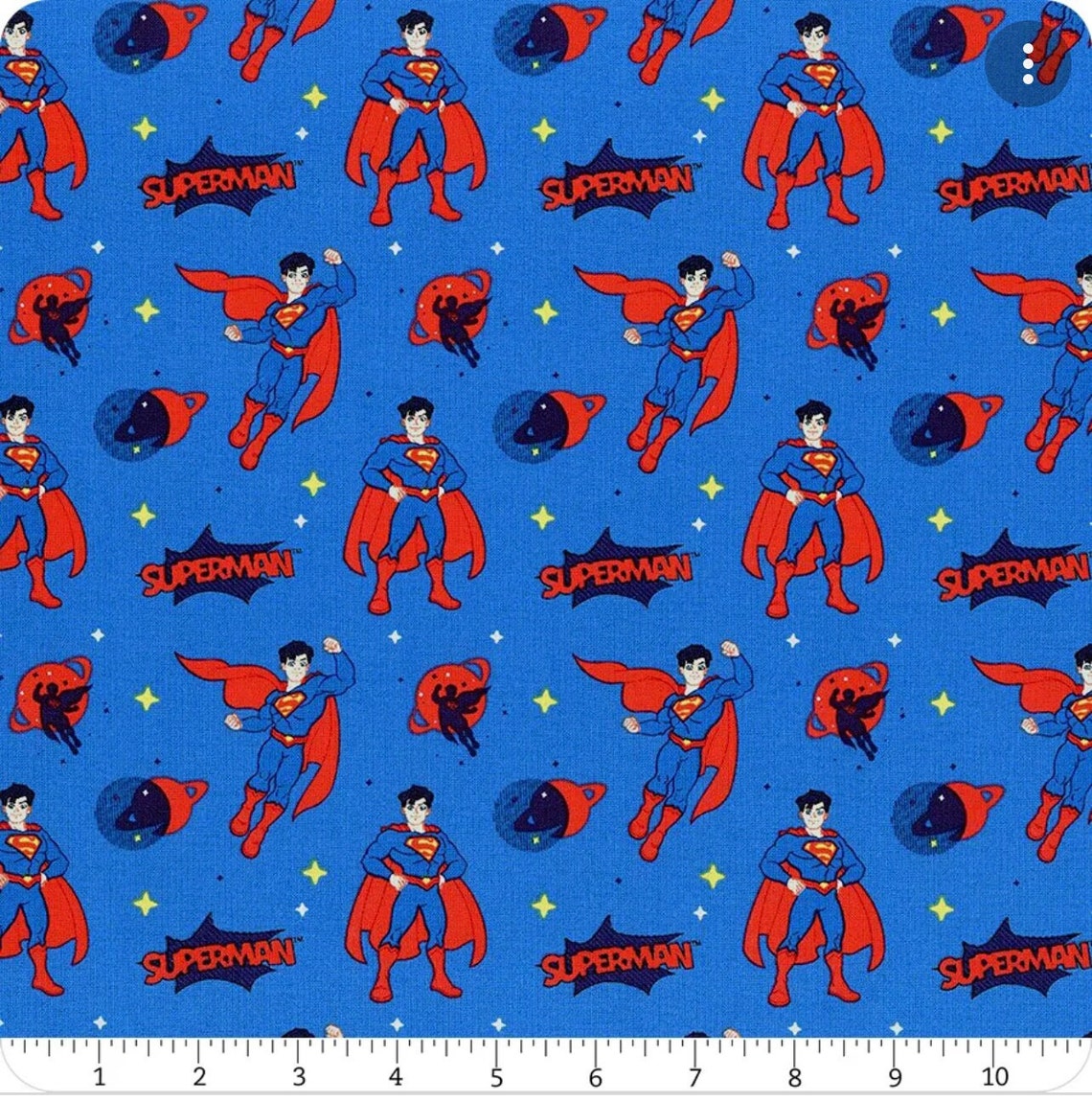 Tela de algodón de Superman / Diseño de la Liga de la Justicia Jr ...