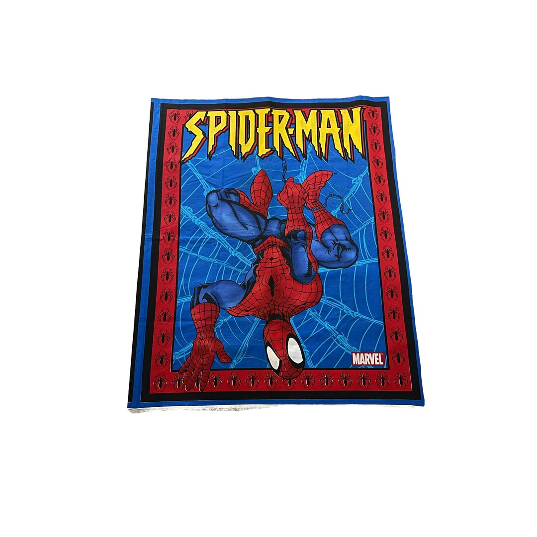 Spiderman Panel Cotton Quilt Fabric Marvel Cotton Fabric 36 X 44 Rare ...