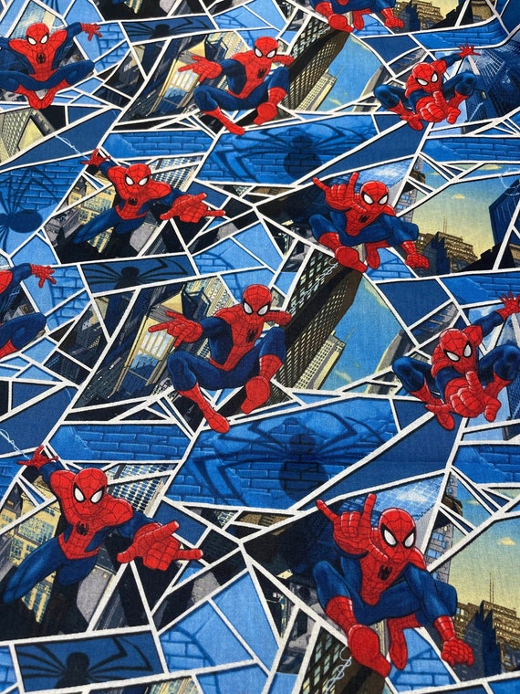 Spider Man Marvel Cotton Fabric - Etsy