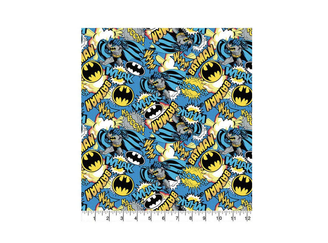 Batman DC Comics Licensed Batman Blast Cotton Fabric 100% Quality ...