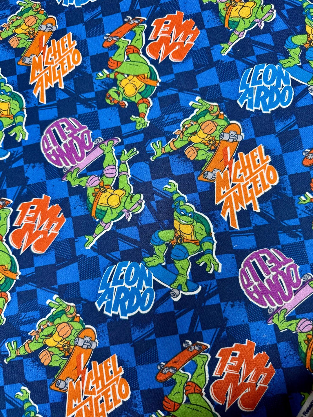 Teenage Mutant Ninja Turtle Cotton Fabric Skatin Turtle Toss With ...
