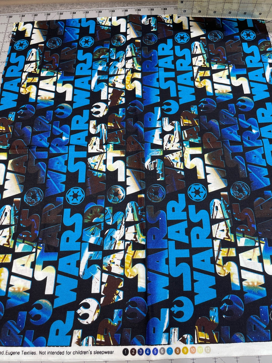 Star Wars Cotton Fabric by Eugene Textiles OOP HTF Very Rare 100% ...
