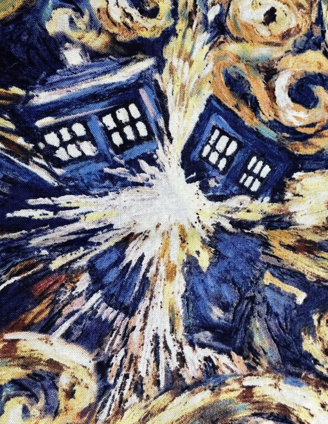 Doctor Who 2012 Exploding TARDIS Design | BBC Cotton Quilt Fabric ...