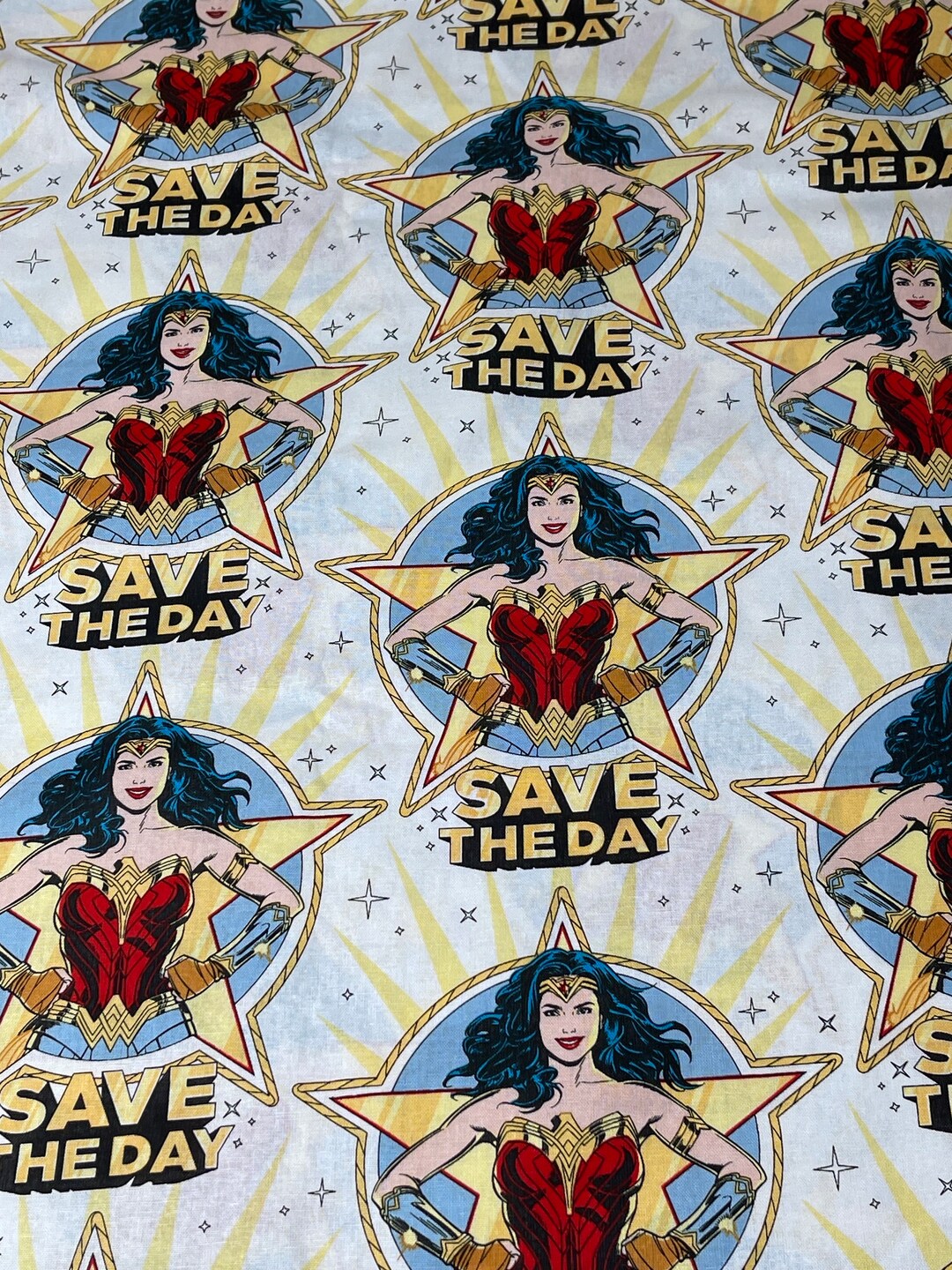 Wonder Woman Fabric 1984 Save the Day DC Comics Camelot Wonder Woman ...