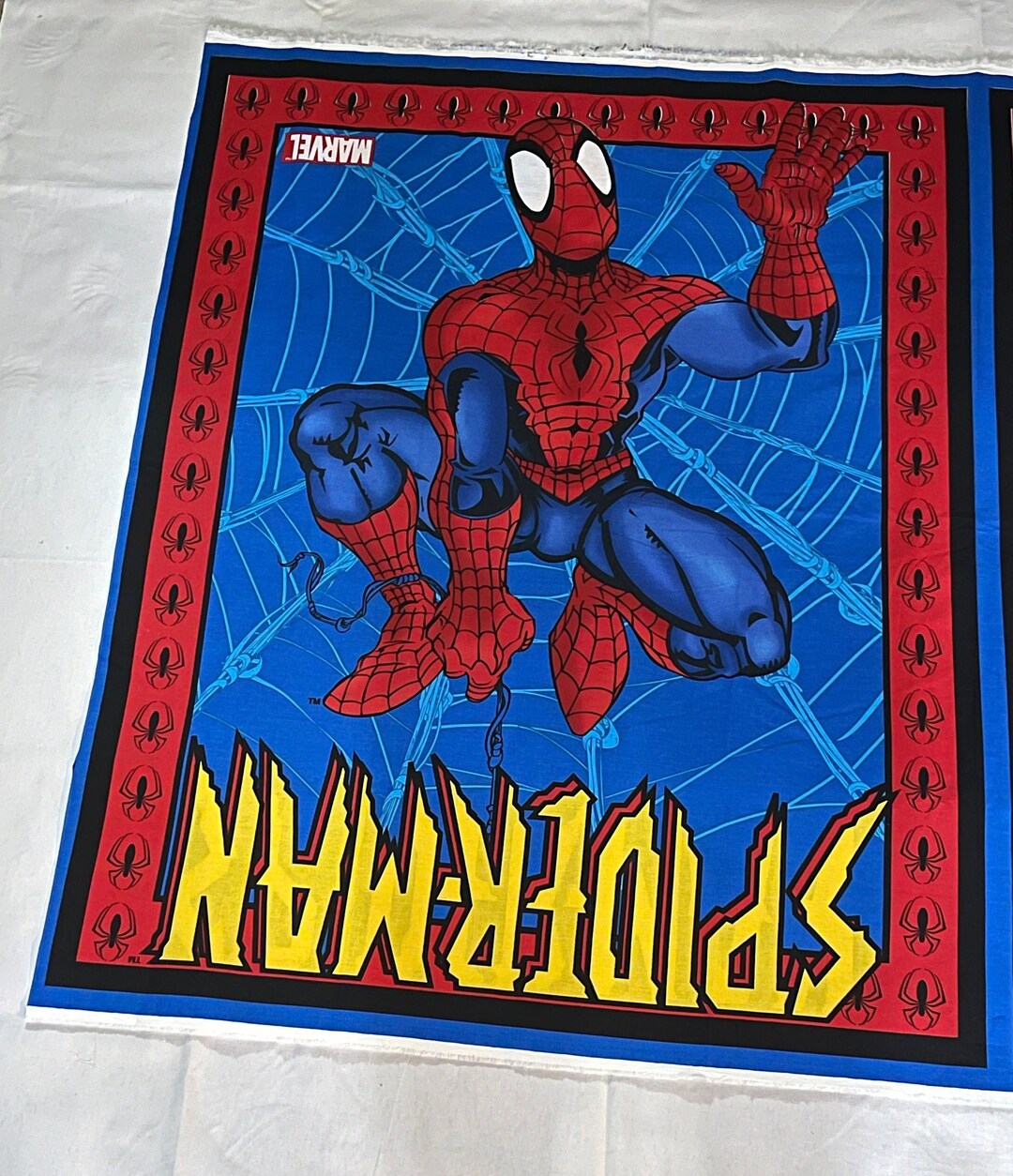 Spiderman Panel Cotton Quilt Fabric Marvel Cotton Fabric 36” X 44” Rare ...