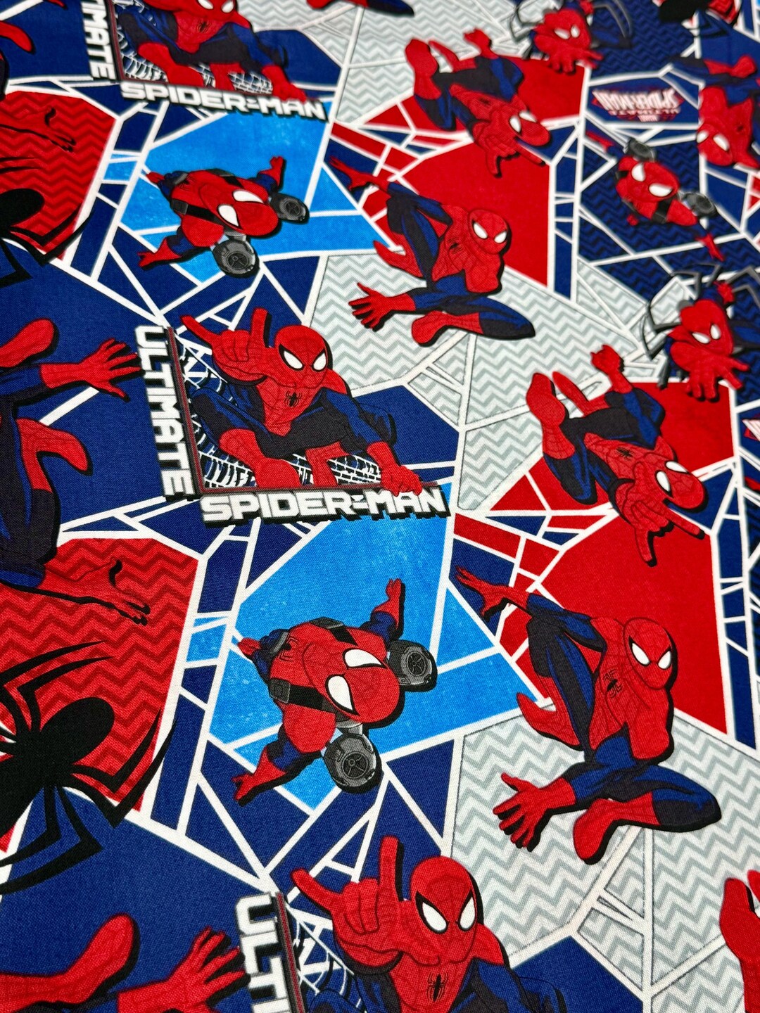Spider-man Fabric | Marvel Ultimate Spider-man Cotton Fabric Style ...