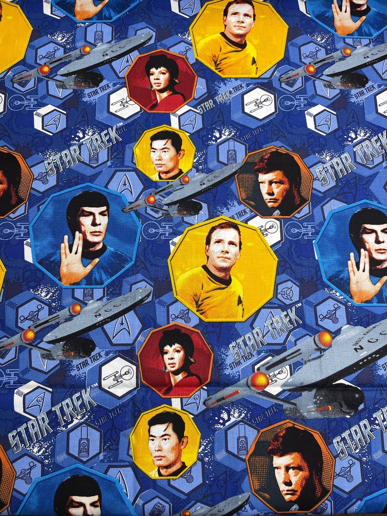 Star Trek 2013 TOS Crew Blue Octagon Design | 63100105 Cotton - Etsy