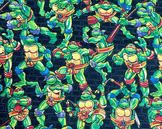 Teenage Mutant Ninja Turtle Cotton Fabric TMNT Turtles Toss Style 2016 ...