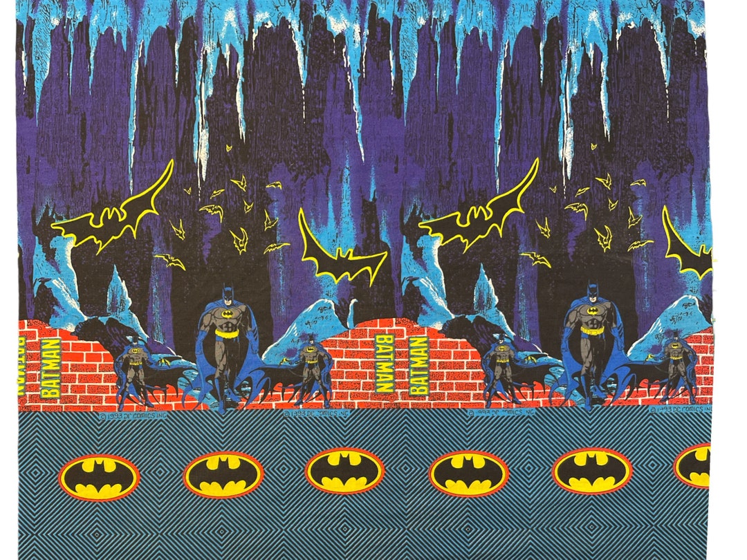 Batman DC Comics 1993 Cotton Fabric FQ 18” X 22” A Very Rare Find! Out ...