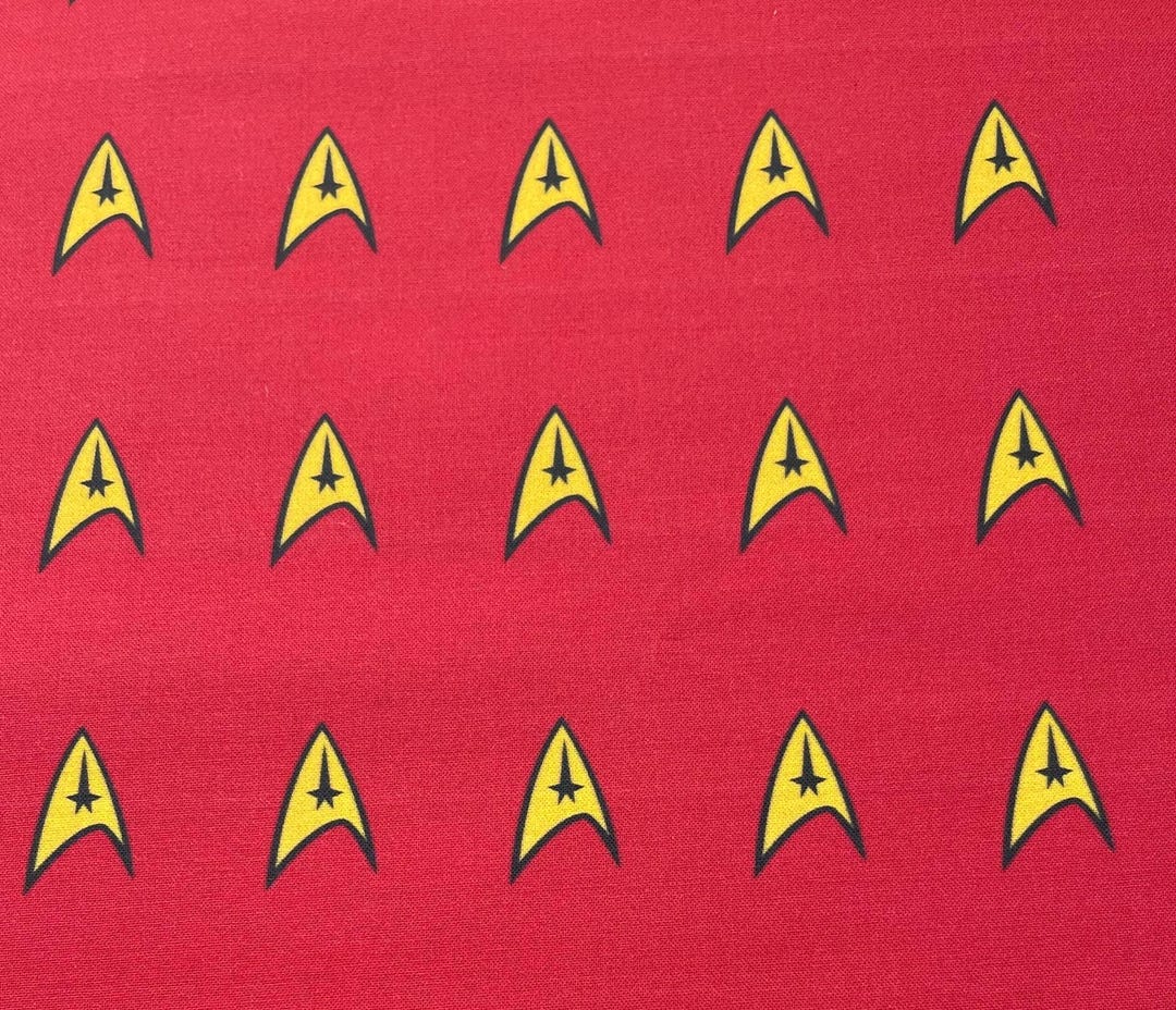 Star Trek Retro Delta Insignia Design | Red Gold Digital Cotton | Ships ...