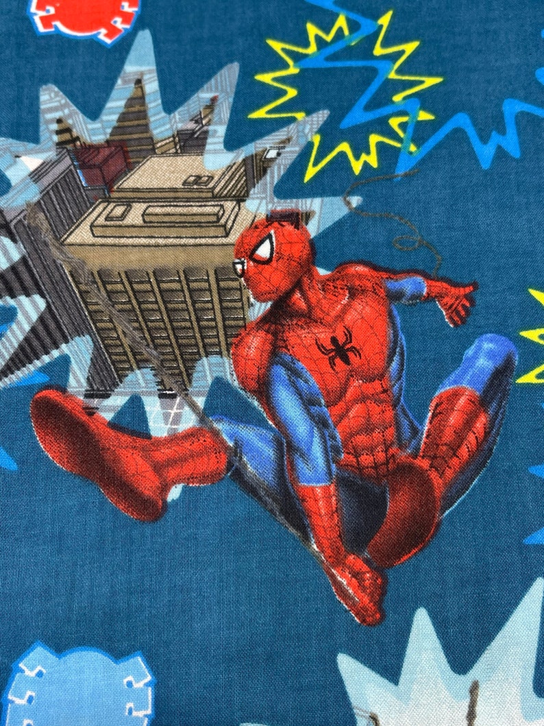 Spiderman Blue Burst Fabric | Marvel Cotton CP33394 | 2010 Photo Toss ...
