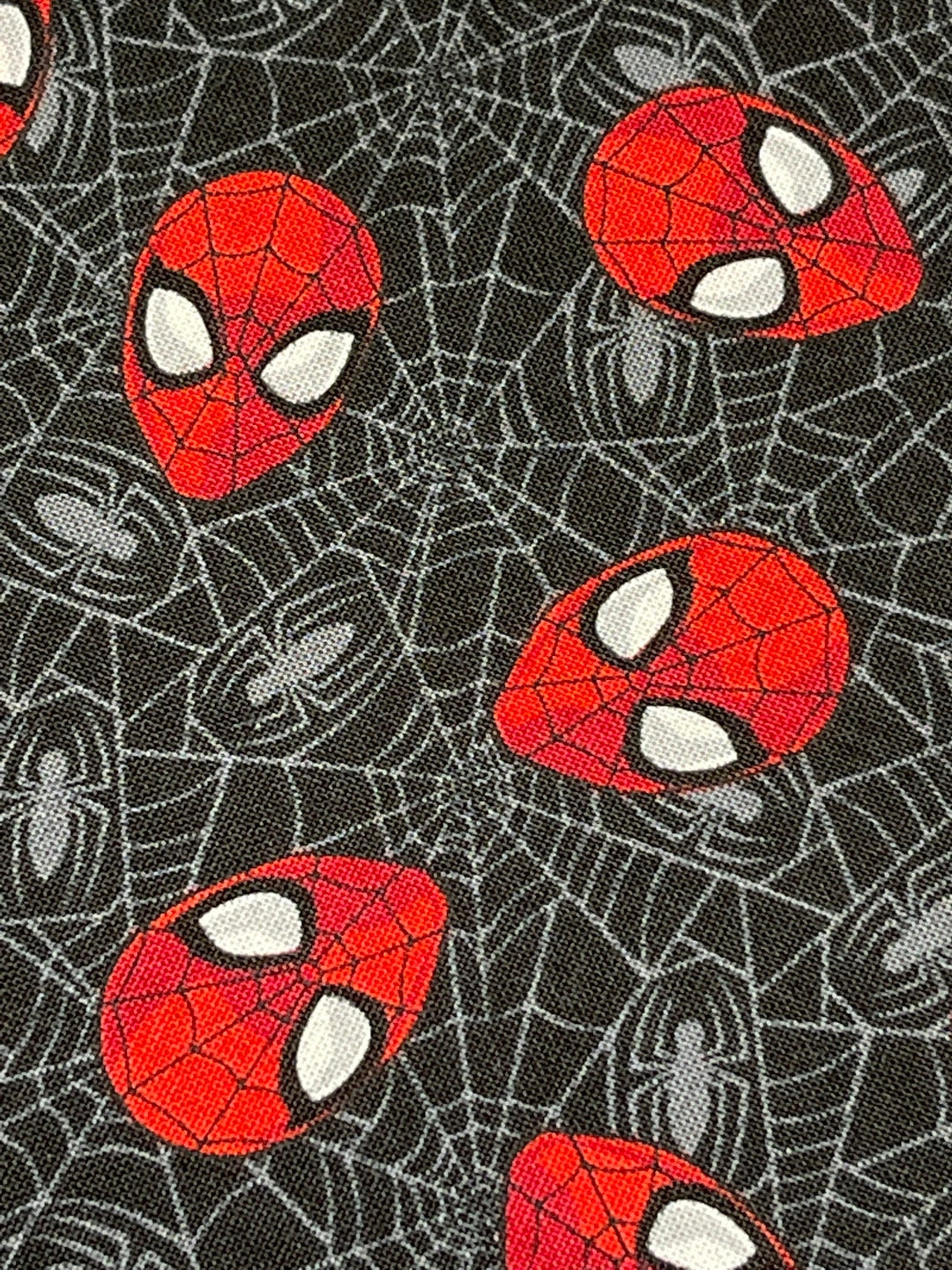 Spiderman Web Toss Fabric | 13080018 Marvel Cotton Quilt | Black Red ...