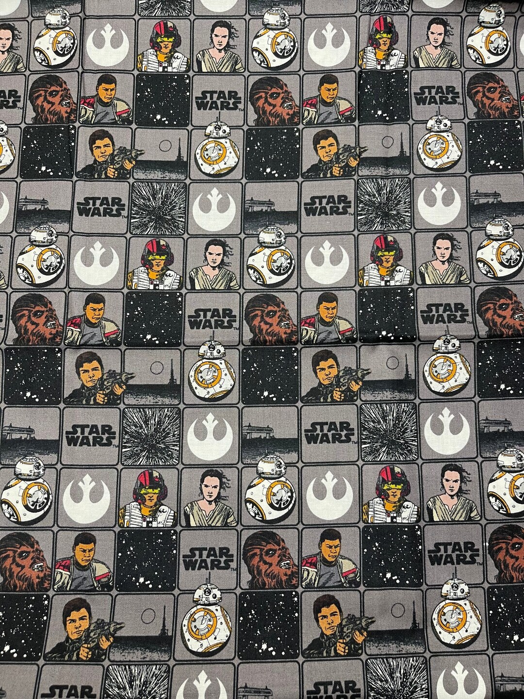 Star Wars the Last Jedi Resistance Character Quilt Panel | Camelot ...