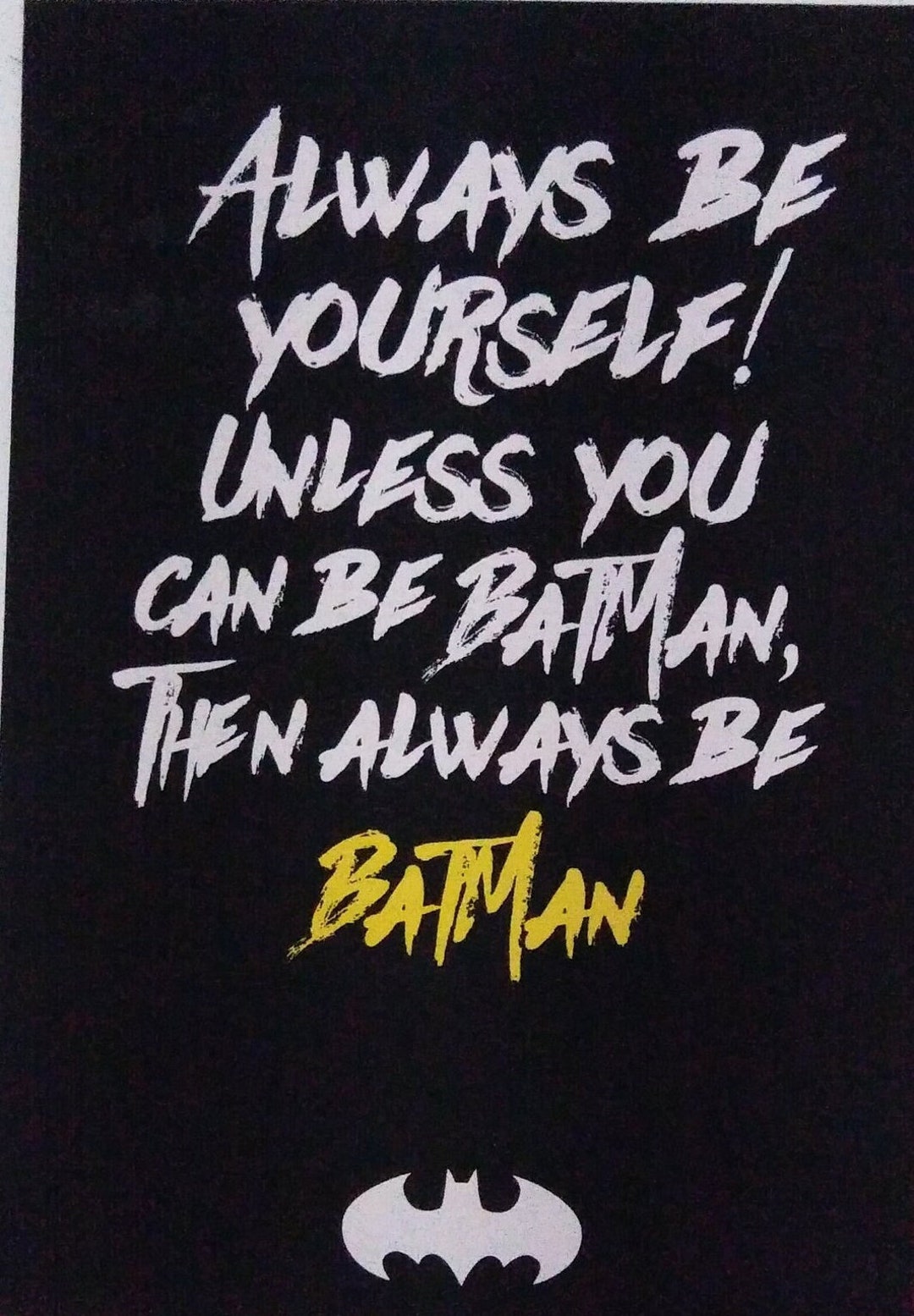 DC Comics Batman Cotton Fabric Panel | "always Be Batman" FQ - Etsy