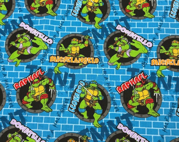 Teenage Mutant Ninja Turtle Cotton Fabric TMNT Turtles Toss Style 2016 ...