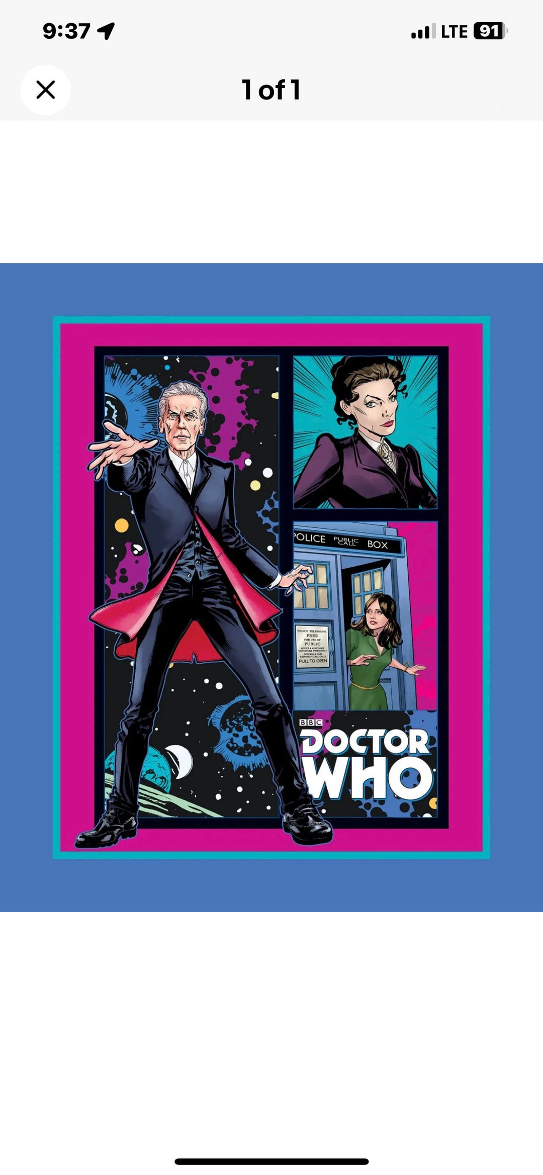 Doctor Who Cotton Fabric Quilt Panel 2012 Springs BBC Dr Who Comics ...