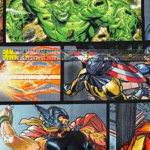 Marvel Avengers Assemble Horizontal Comic Patch Camelot Fabrics Style ...