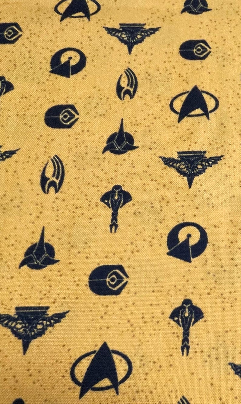 Star Trek 2015 Gold Insignia Design | 6320107 Gold Cotton - Etsy