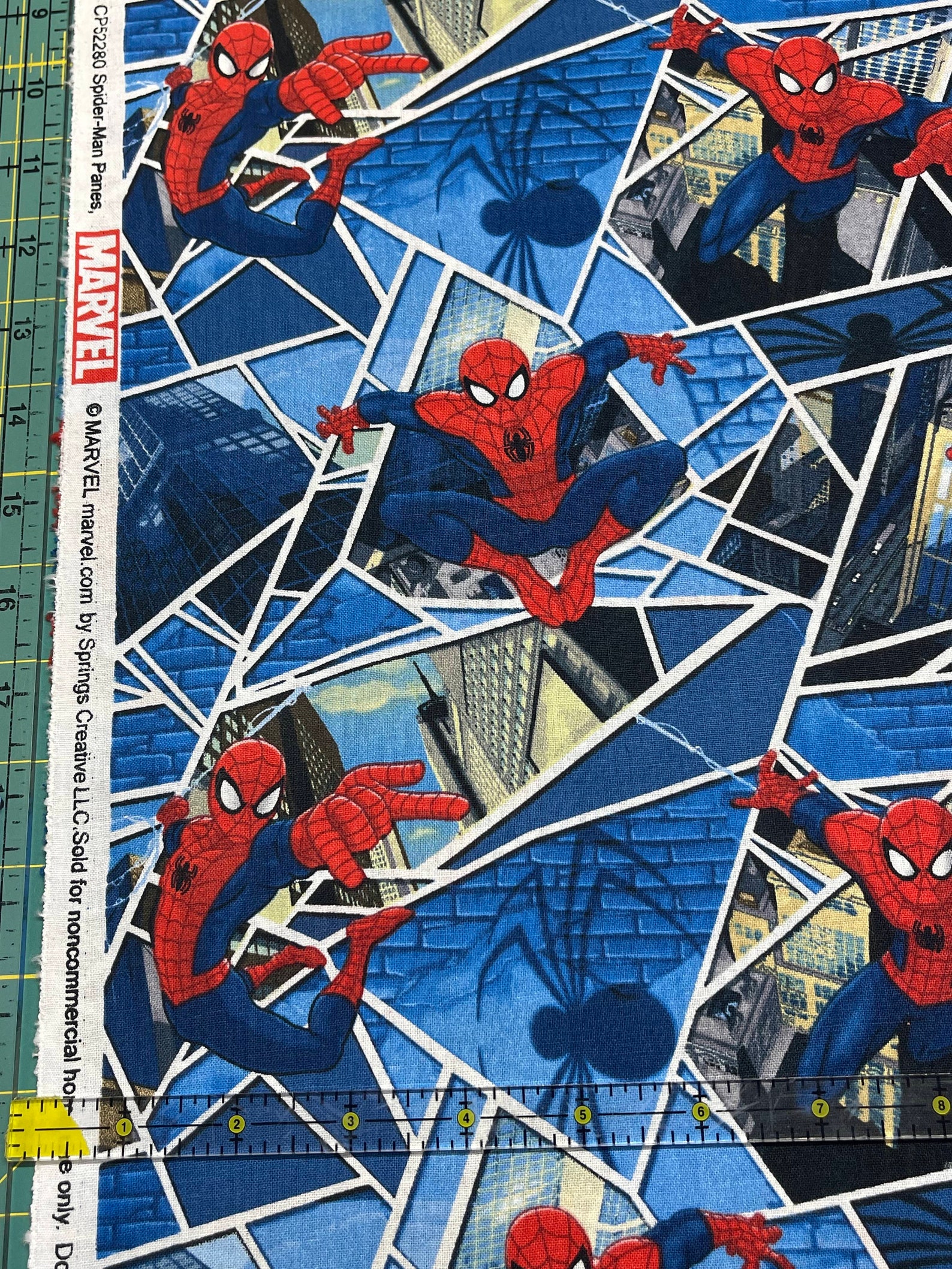 Spider Man Marvel Cotton Fabric - Etsy