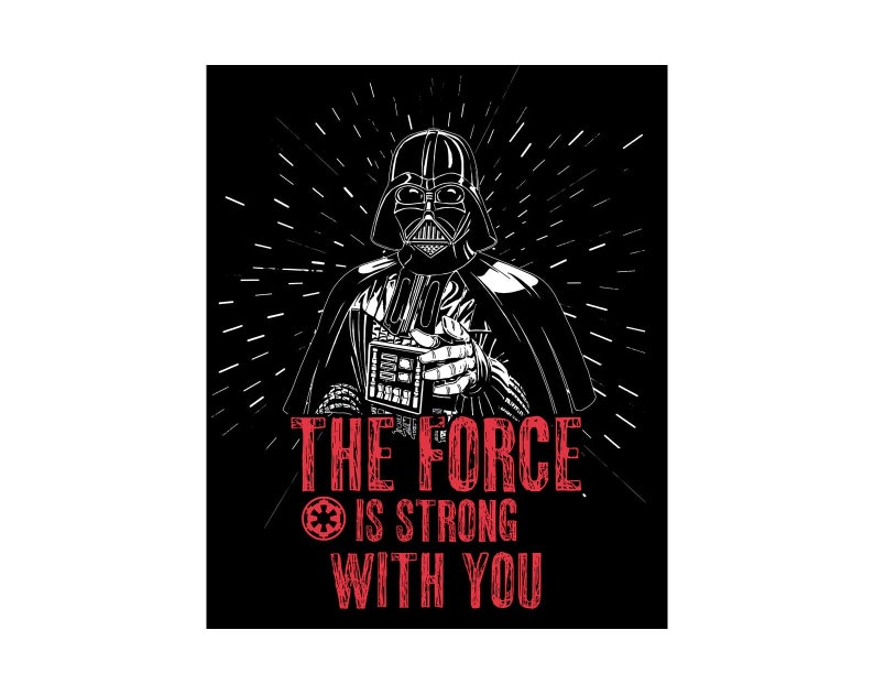 Star Wars the Force is Strong With You Panel | 18x21 Cotton Quilt ...