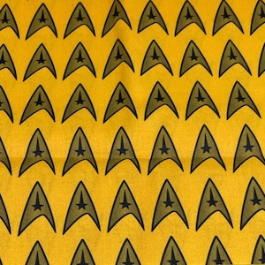 Star Trek Delta Insignia Icon Symbol Cotton Fabric Gold - Etsy