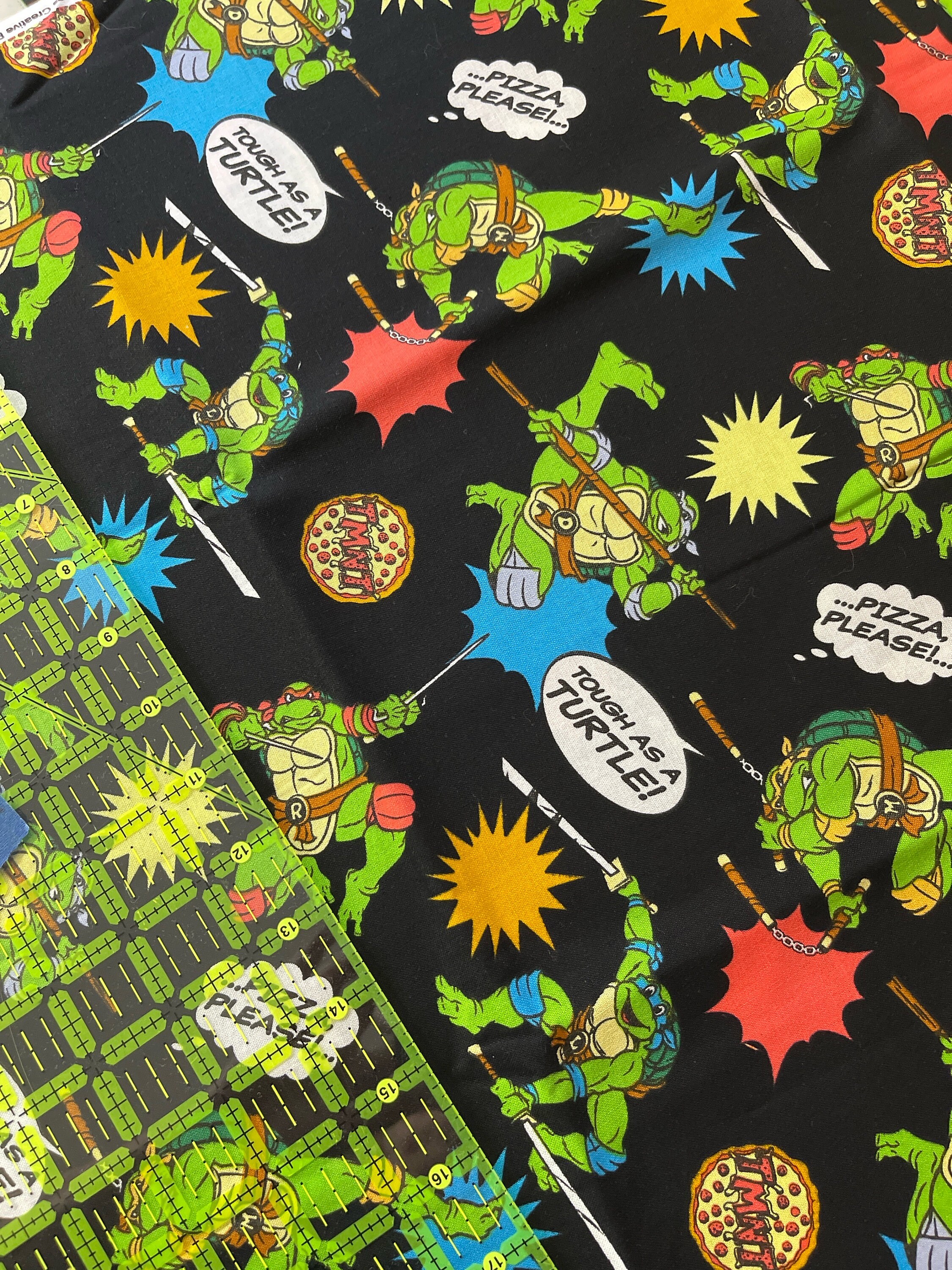 Teenage Mutant Ninja Turtles Fabric | TMNT Pizza Toss | 2014 Viacom ...