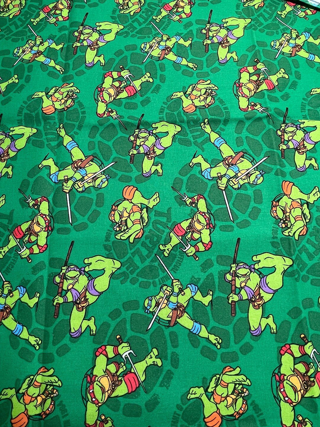 Teenage Mutant Ninja Turtle Cotton Fabric Mutated in 1984 2015 Viacom ...