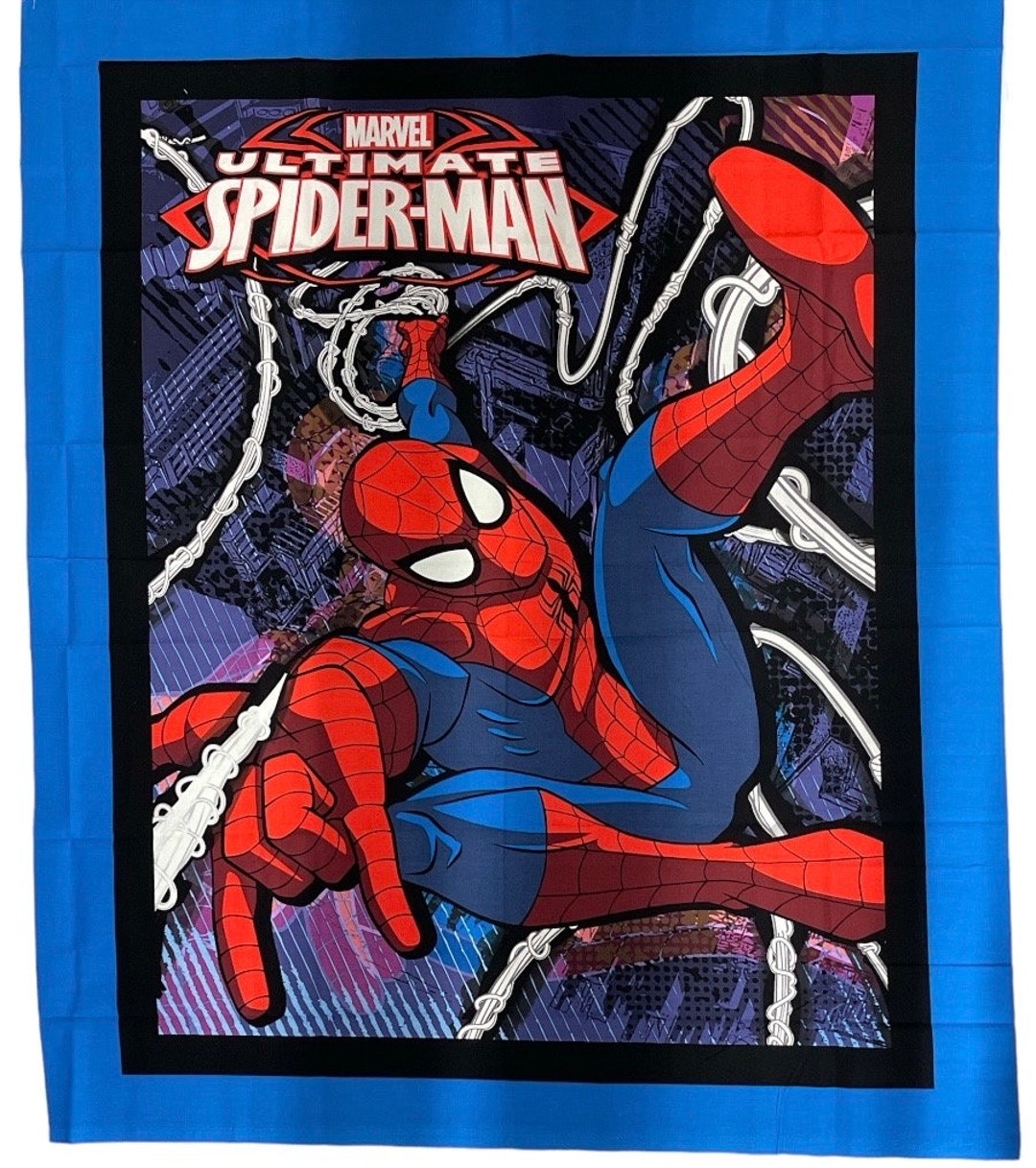 Spiderman Quilt Panel Ultimate Spiderman Cotton Fabric 36 X 44 Rare ...