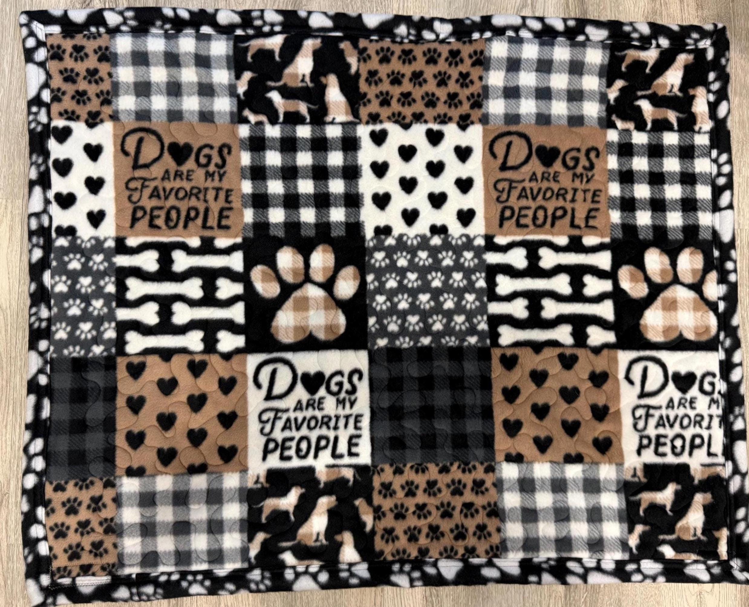 Dog or Cat Quilt | Handmade Pet Blanket | Soft 3-layer Fleece Bed ...