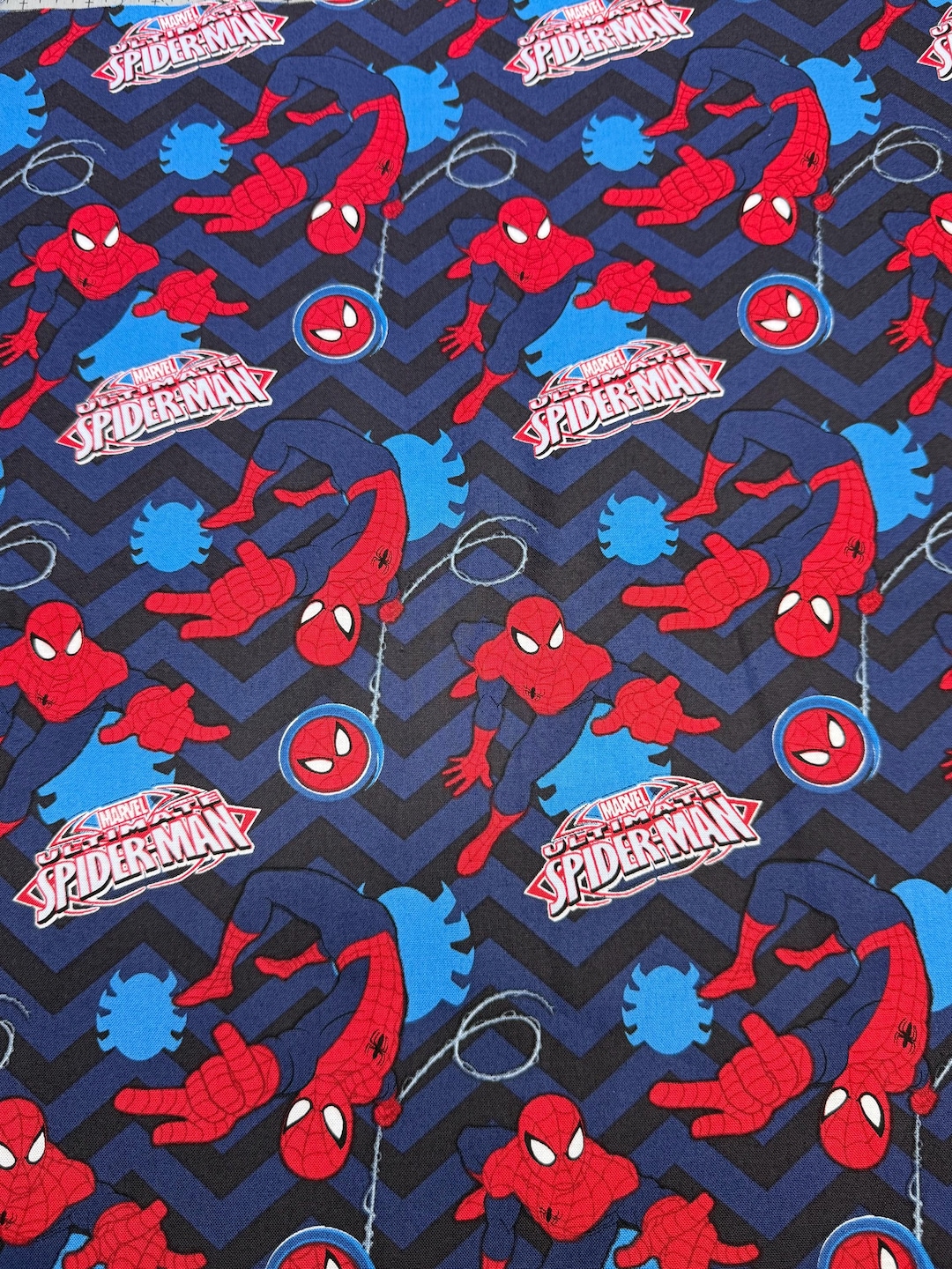 Spiderman Cotton Fabric Spiderman Marvel Cotton Fabric Ultimate ...