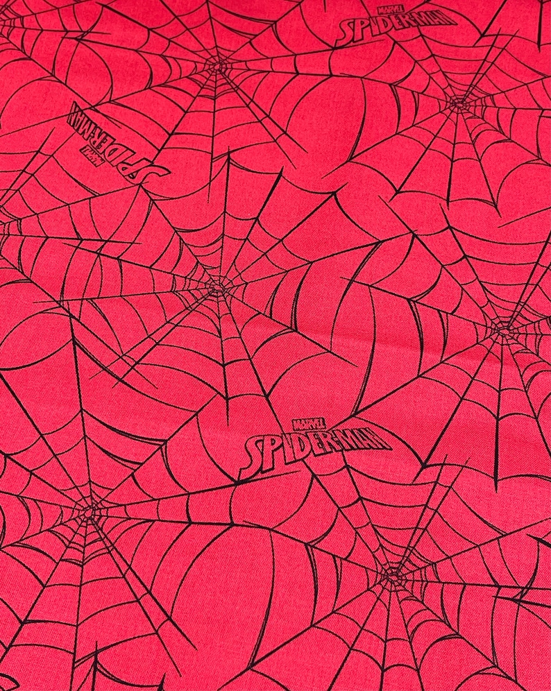 Spiderman Fabric 5 FQ Bundle | Marvel Cotton Fat Quarters | Red Blue White Comic Prints | Rare ...