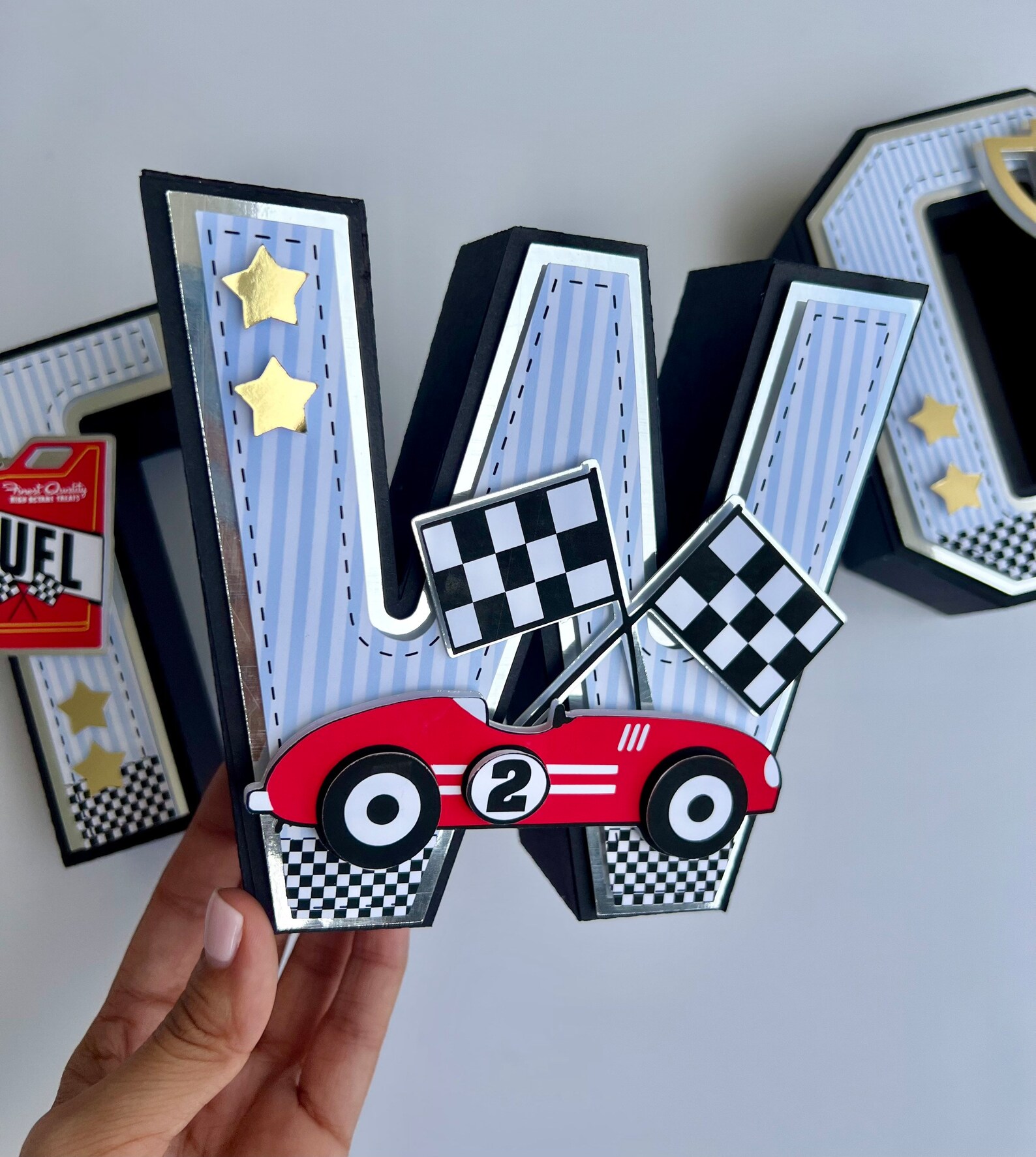 Vintage Race Car 3D Letters / Race Car Birthday Party - Etsy