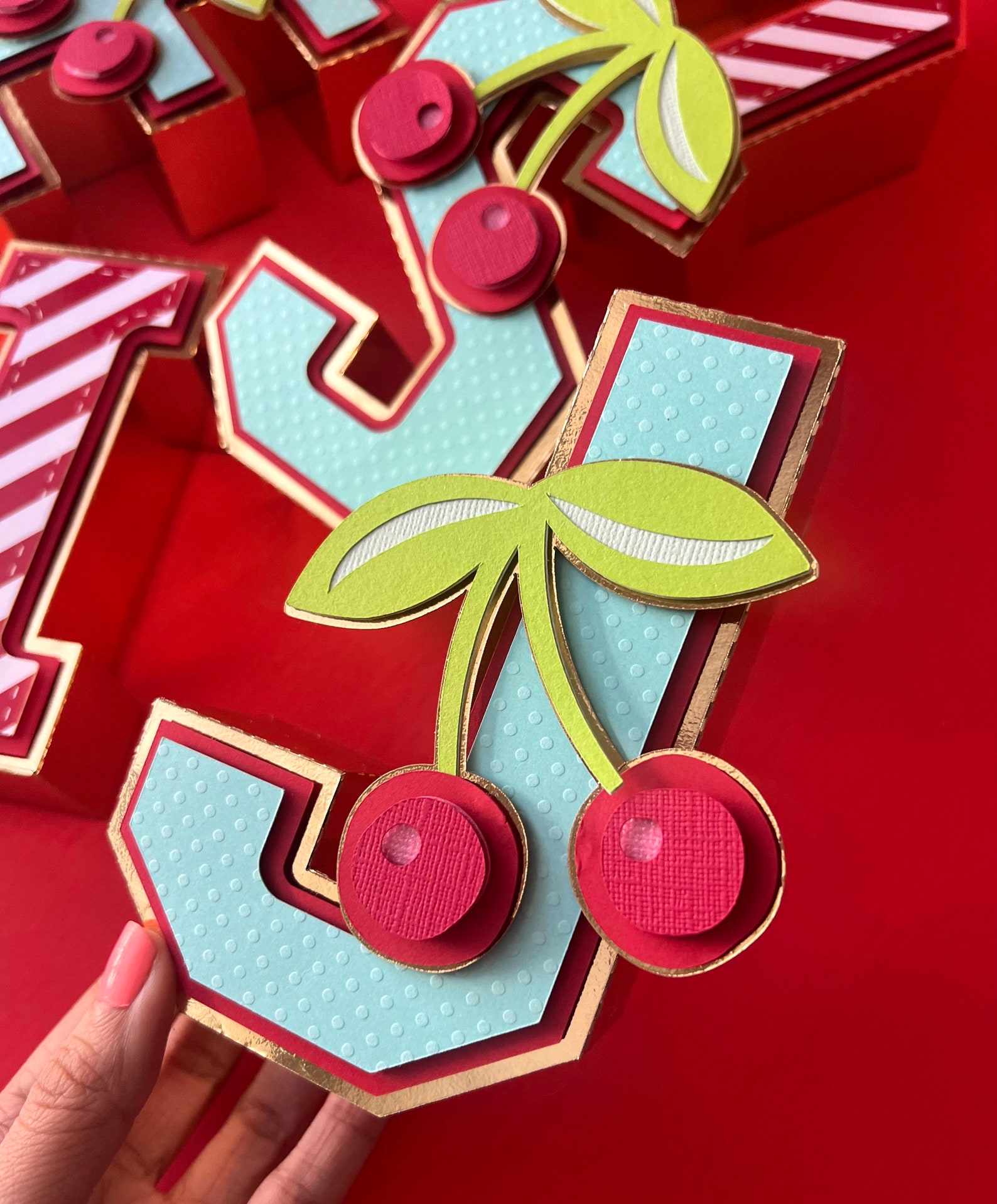 Cherry 3D Letters / Cherry Birthday Party - Etsy