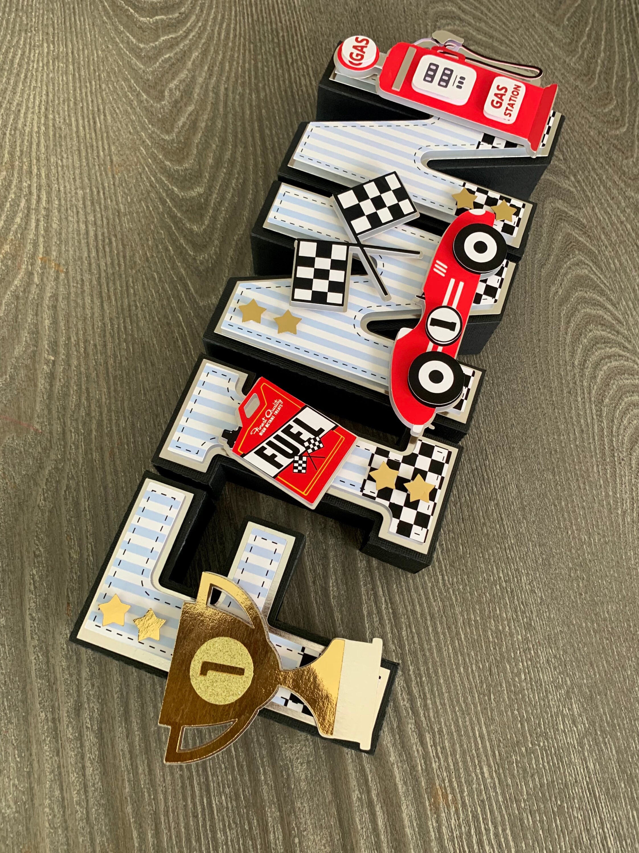 Vintage Race Car 3D Letters / Race Car Birthday Party | Etsy