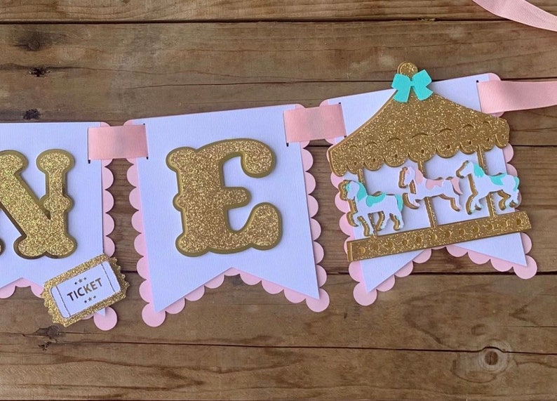 Carousel Birthday Banner / Carousel Birthday Party / Circus - Etsy