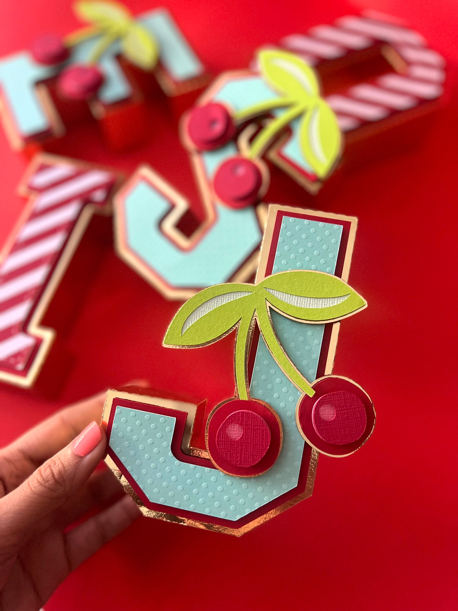 Cherry 3D Letters / Cherry Birthday Party - Etsy