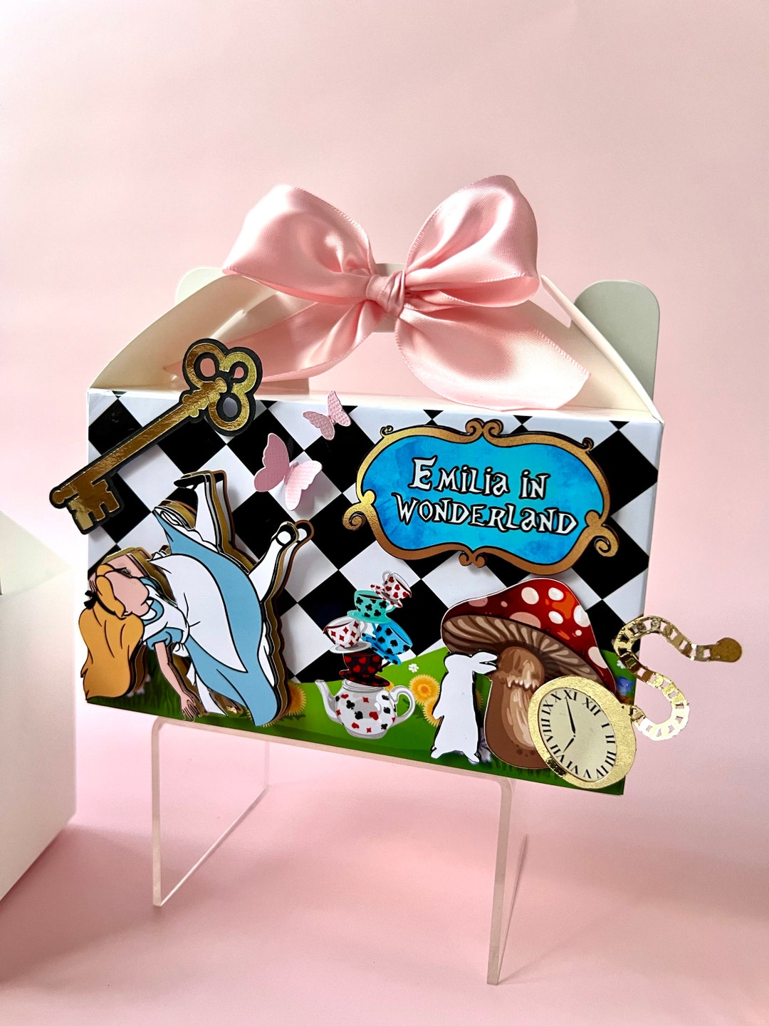 Alice in Wonderland Favor Boxes / Alice in Wonderland Birthday Favors ...