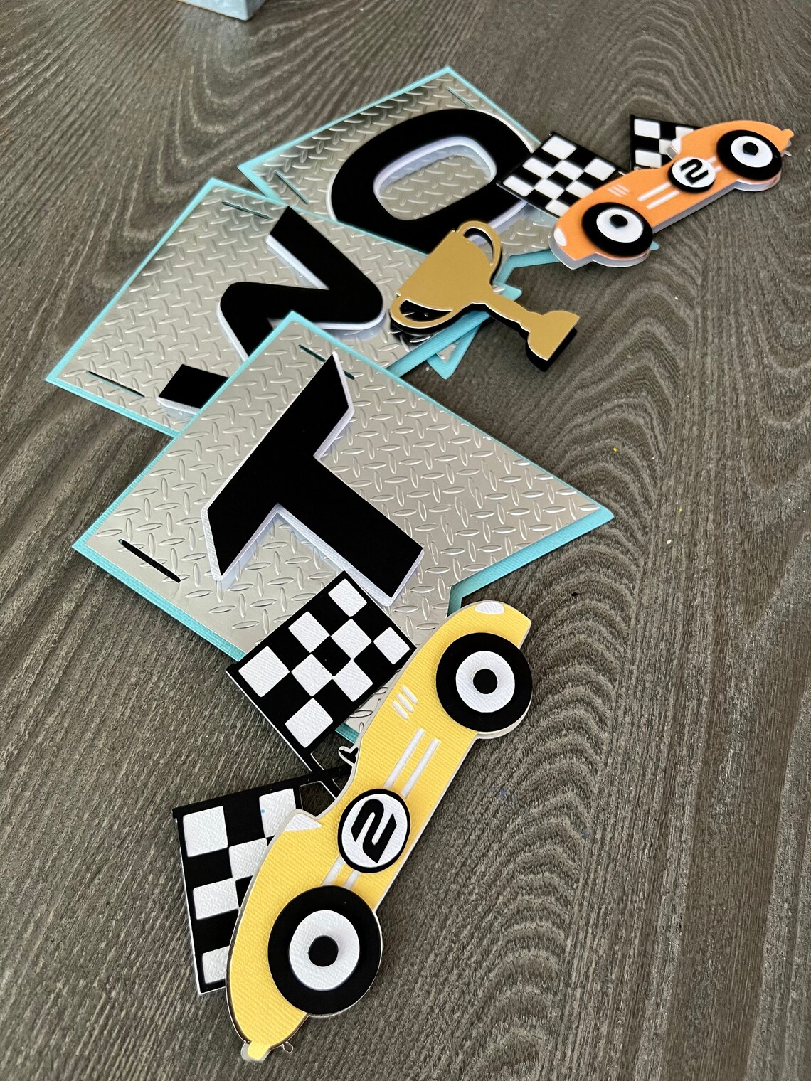 Vintage Race Car Banner / Vintage Race Car Party Decorations / - Etsy
